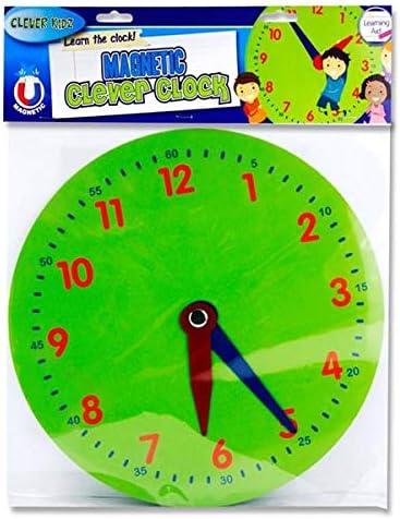Premier Stationery Clever Kidz Magnetic Clever Clock. Learn to tell the ...