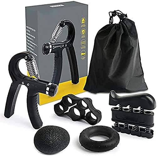 Adjustable Hand Grip Strengthener,Hand Exercise Kit(5 Pack),Finger Hand ...
