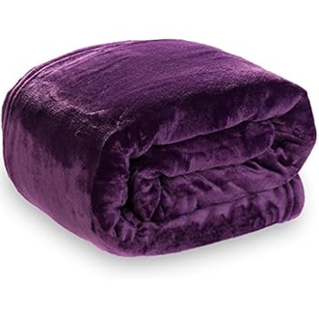 Amazon.com: Northpoint Cashmere Plush Velvet Throw, Purple, 50" X 60 ...