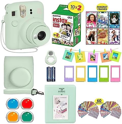 Fujifilm Instax Mini 12 Instant Camera Mint Green + Shutter Compatible ...
