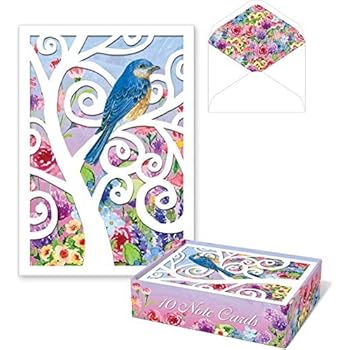 Amazon.com : Punch Studio Die-Cut Butterfly Note Cards -- Set of 10 ...