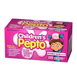 Amazon.com : PEPTO CHILD CHEW TB BUBBLE GUM 24 : Grocery & Gourmet Food