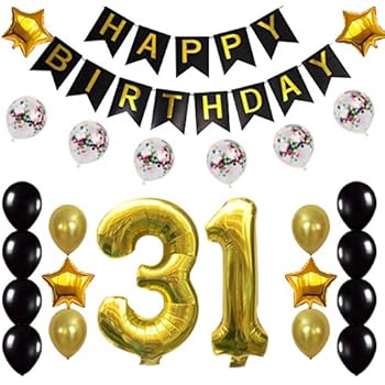 Amazon.com: 31st Birthday Decorations Party Supplies Happy 31st ...