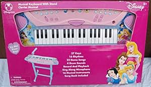 Amazon.com: Disney Princess Piano Musical Keyboard with Stand: Musical ...