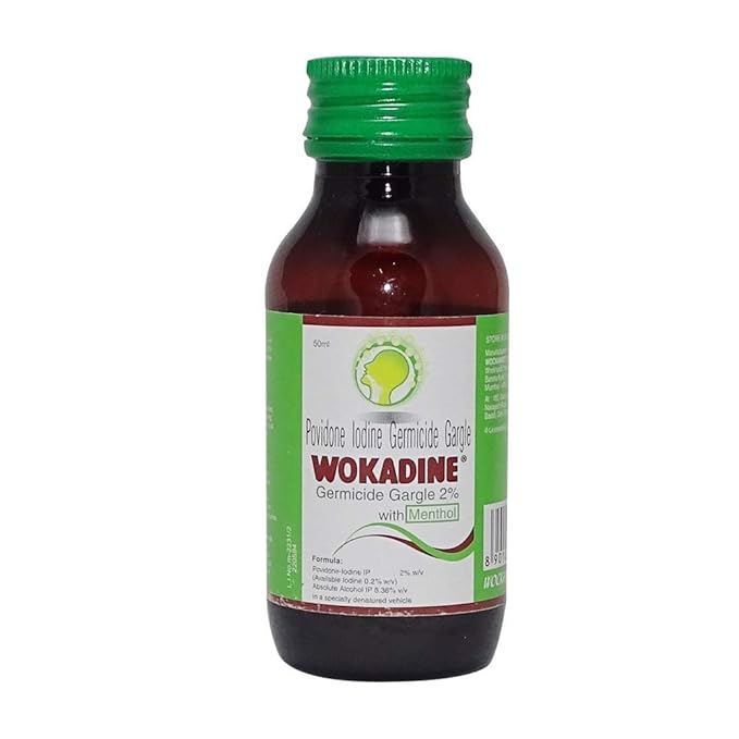 Buy Wokadine Germicide Gargle 2% Antiseptic Medicine - 50 ml (Pack of 3 ...