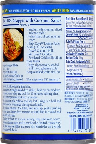 canned coconut milk ingredients