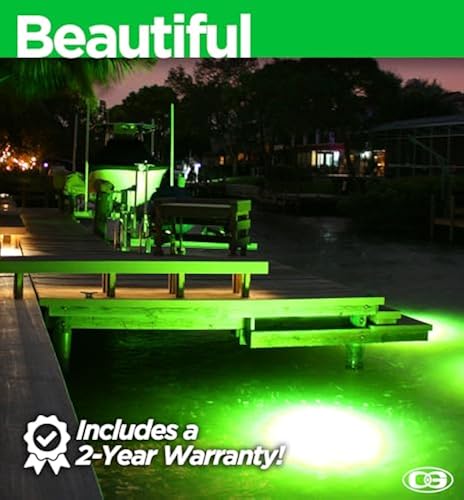Deep Glow Underwater Dock Lights Deep Glow Green Underwater Dock Light