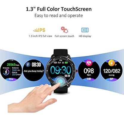 DoSmarter Fitness Watch, 1.3" Touchscreen Smart Watch with Heart Rate ...