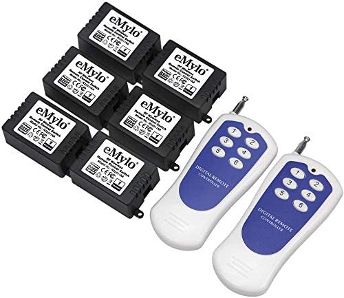 eMylo Wireless RF Remote Control Switch Long Range Remote Relay AC 220V ...