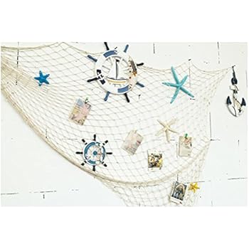 Amazon.com: 10 X 8 Fishing Net, Fish Netting, Nautical Decor,valance ...