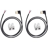 Amazon.com: ELNONE 2 Pack 0.3M /1FT 90 Degree USB 2 Wire Male Pigtail 20AWG 90 Degree USB 2.0 ...