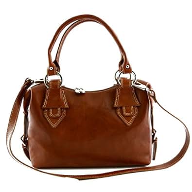 Woman Leather Handbag Color Cognac: Handbags: Amazon.com