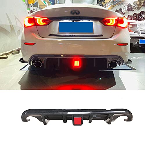 NINTE Rear Diffuser for 2014-2017 Infiniti Q50 Q50S, Painted Carbon ...