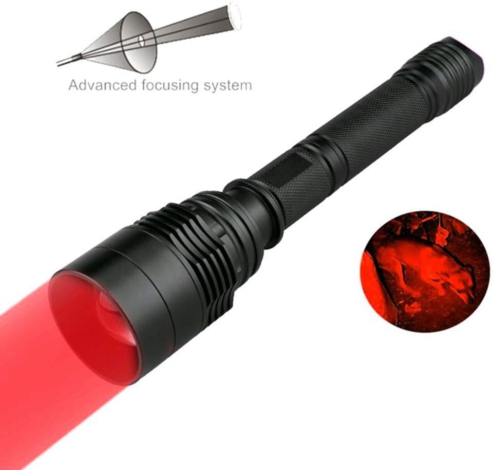 LUXJUMPER Red Light Hunting Torch, 300 Yards Red LED Flashlight with ...