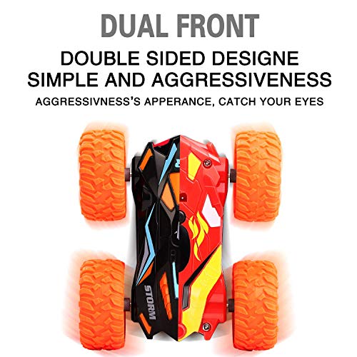 MSLAN Cyclone Mini Remote Control Car for Kids - Double Sided Fast Off ...