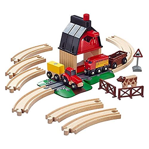 Mua BRIO World Farm Railway Set - 20-Piece FSC-Certified Wood Train Set ...