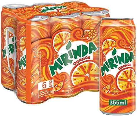 Mirinda Orange, Carbonated Soft Drink, Cans, 355 ml x 6 price in Saudi ...