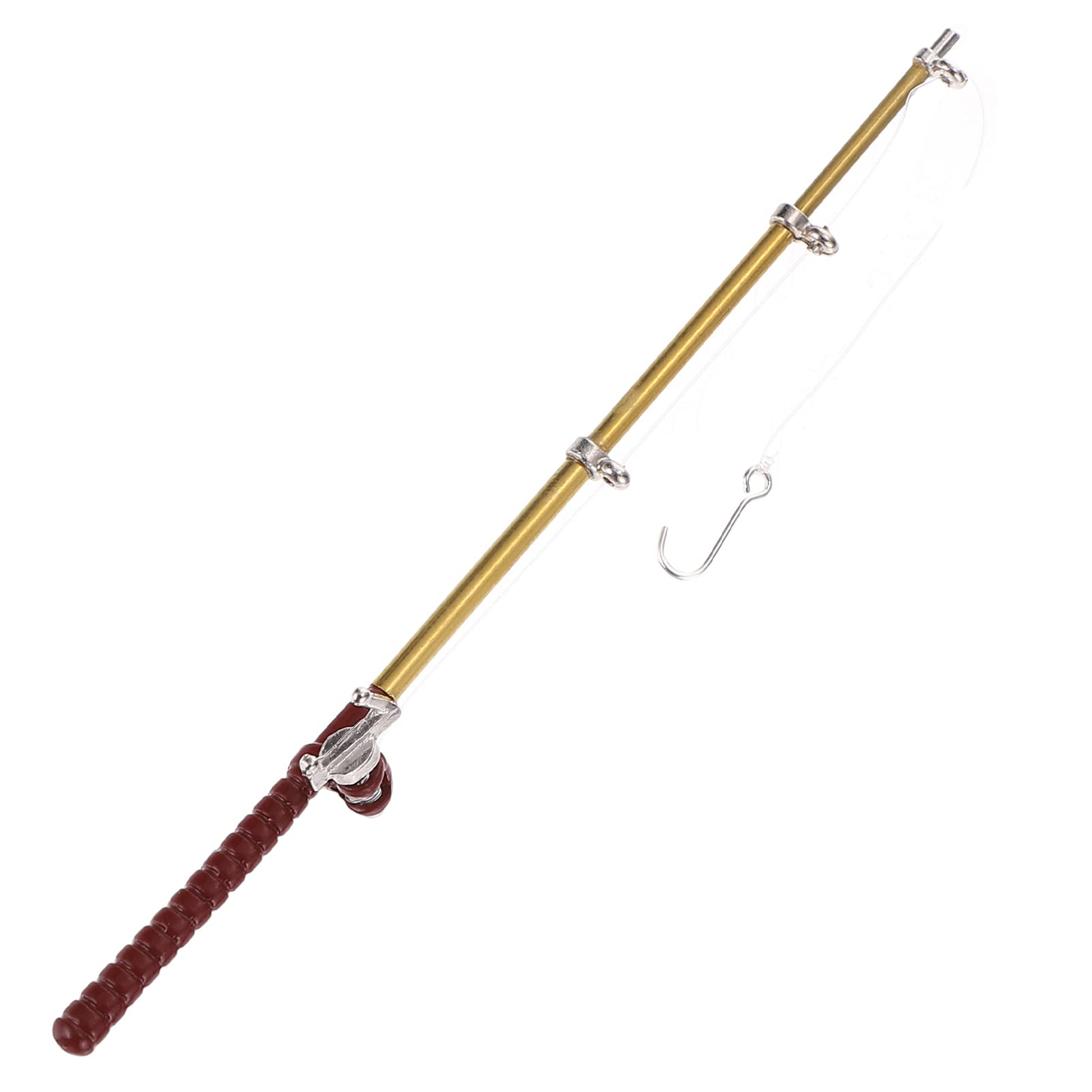 TOYANDONA Dollhouse Fishing Pole Miniature Fishing Rod Fairy Harden ...