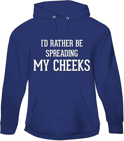 Amazon.com: I'd Rather Be SPREADING MY CHEEKS - Men's Pullover Hoodie ...