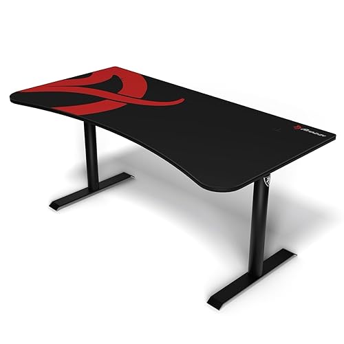 Arozzi Arena Gaming Desk 63" Wide, Ultrawide Curved Gaming and Office ...