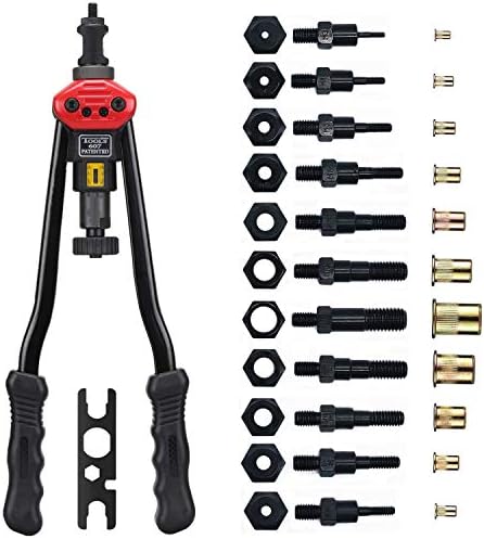 PHINI tool 16 Hand Rivet Nut Setter Kit Threaded Riveter Professional ...