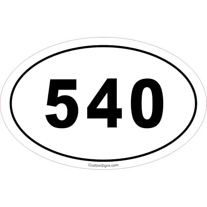 Amazon.com: Custom Signs 540 Area Code Bumper Sticker for Car: Automotive