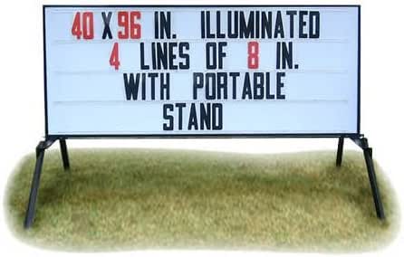 Amazon.com: Portable Lighted Business Sign with Stand - 40" x 96 ...