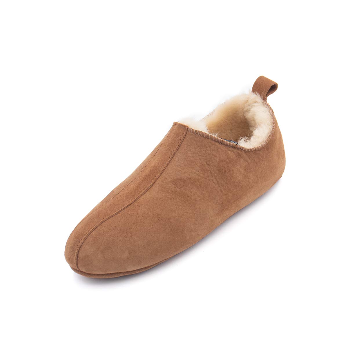 surell - Shearling Lamb Soft Sole Slippers with Cow Suede Shell and ...