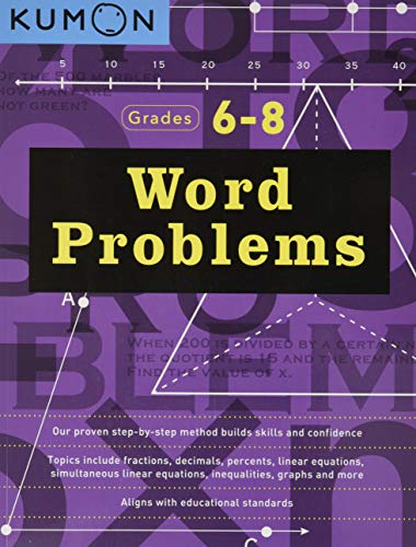 Buy Kumon Word Problems Grades 6 8 Kumon Middle School Math Workbooks buy-kumon-word-problems-grades-6-8-kumon-middle-school-math-workbooks