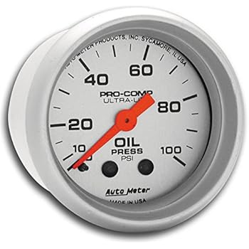 Amazon.com: Auto Meter 4323 Ultra-Lite Mechanical Oil Pressure Gauge ...