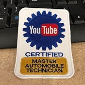 Amazon.com: Youtube CERTIFIED Master Automobile Technician patch (3"x4 ...
