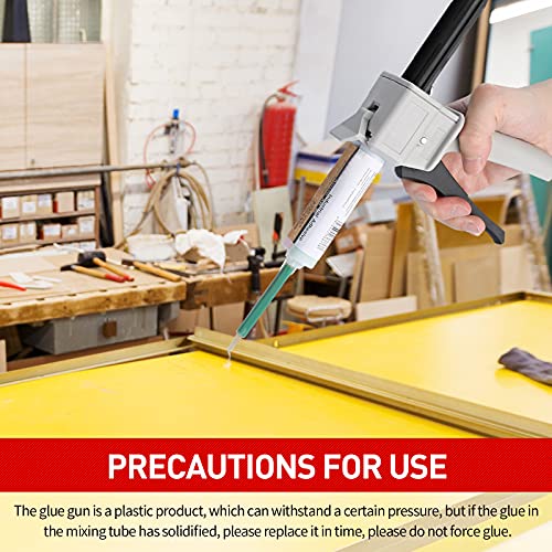 2Pcs Dispenser Gun 50ml 1:1,2:1 AB Cartridges Epoxy Gun, Adhesive Impression Gun Mixing Dental ...