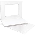 Amazon.com: Pack of 10 16x20 White/White Double Mats Mattes with White ...