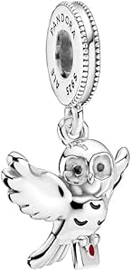 Amazon.com: PANDORA Harry Potter, Hedwig Owl, Black & Red: Clothing ...