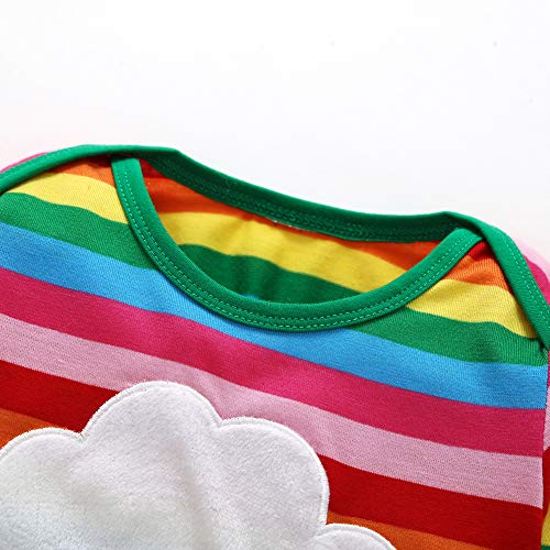 Toddler Kid Baby Boy Girl Top Long Sleeve Shirt Rainbow Blouses Tee ...