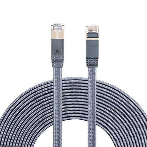 Nanxudyj Cat 7 Ethernet Cable 3ft, Nylon Braided CAT7 Shielded Internet ...