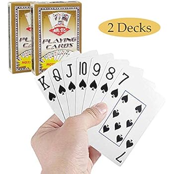 Amazon.com: Low Vision, Very Big Numbers Playing Cards - Bundle of 6 ...