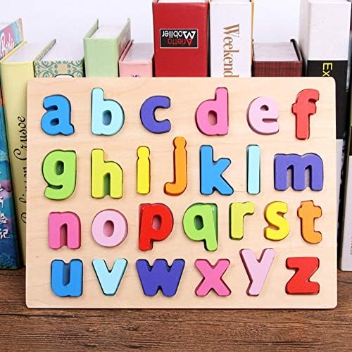 Kunmark Wooden Alphabet Puzzle ABC Jigsaws Chunky Letters Early ...