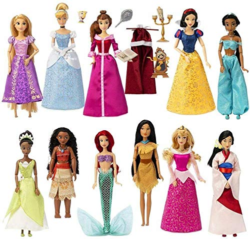 Buy Disney Princess Set of 11 Dolls Snow White, Cinderella, ing Beauty ...
