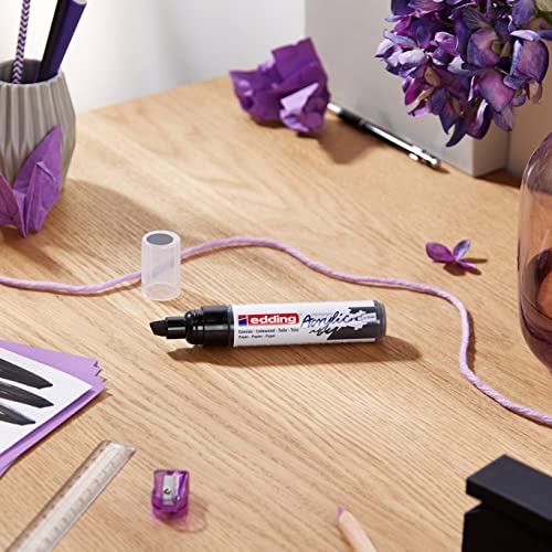 Edding 5000 Acrylic Marker Broad - Black - 1 Waterproof Acrylic Paint ...