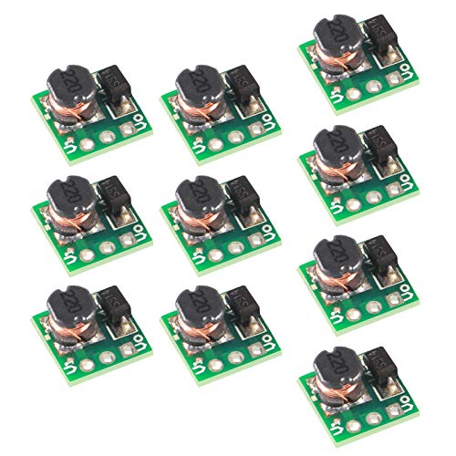 AITRIP 10PCS DC-DC Boost Converter Module,1.5V 1.8V 2.5V 3V 3.3V 3.7V 4.2V to 5V DC-DC Step Up ...