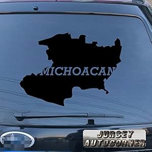 Amazon.com: 3S MOTORLINE Michoacan Map Decal Sticker Car Vinyl Outline ...