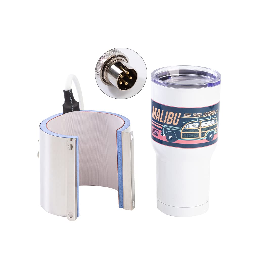 PYD Life 5 Pin 30 OZ Tapered Wine Tumbler Tumbler Press Attachment for ...