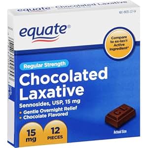 Amazon.com: Equate - Chocolated Laxative, Regular Strength, Sennosides ...