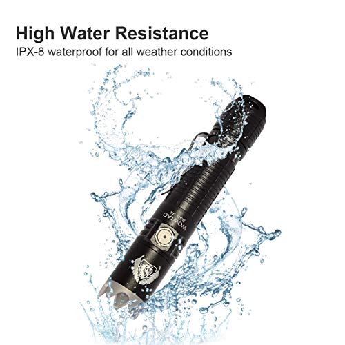 WOWTAC BSS V4 Tactical LED Flashlight, strike bezel, Super Bright 1785 Lumens Rechargeable EDC ...