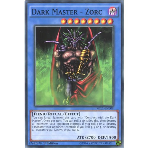 Buy YuGiOh : MIL1-EN009 1st Ed Dark Master - Zorc Common Card ...