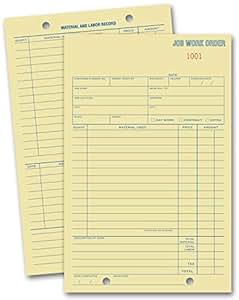 Amazon.com : EGP Padded Job Work Order Cards - 500 Cards : Office Products