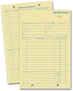 Amazon.com : EGP Padded Job Work Order Cards - 500 Cards : Office Products