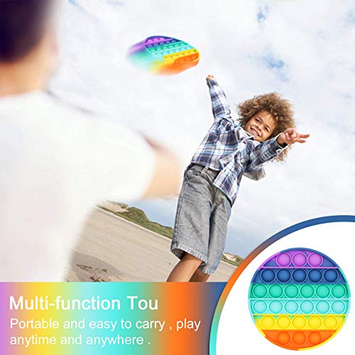 Push Pop Fidget Toy, Push Pop Bubble Sensory Fidget Toy Silicone Pop ...