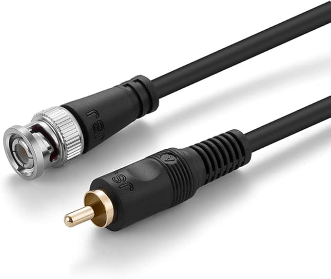 Amazon | BNCケーブル BNC変換ケーブル 同軸ケーブル BNCとコンポジットケーブル 防犯カメラ 映像線 ビデオケーブル BNC to RCA オス-オス 75Ω (3m ...